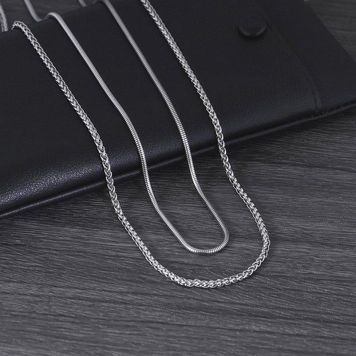 【選べる6柄×4サイズ】ネックレス チェーン メンズ レディース NEK ★REV 7987515 サージカルステンレス316L 50cm 60cm 70cm 80cm シンプル プレゼント ...