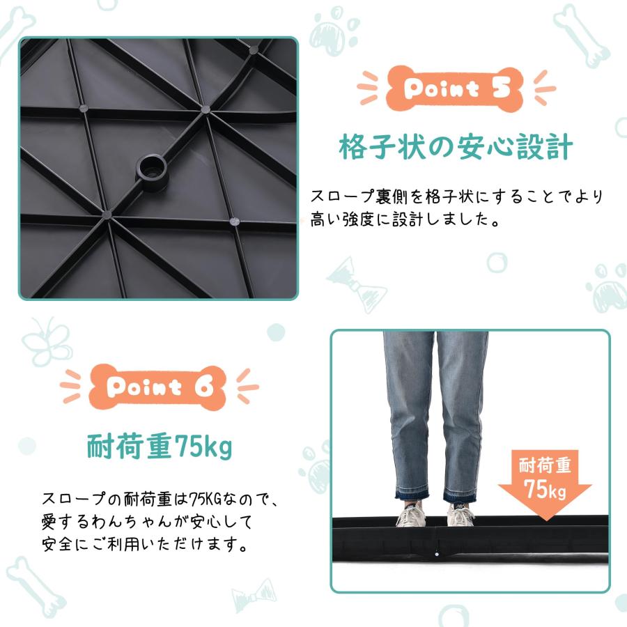 OSJ 新型 2つ折りドッグスロープ ペットスロープ 犬用スロープ 犬ステップ 車用 踏み台 ペット用階段 折りたたみ ペットステップ 軽量 折り畳み : ハイパーマーケット2号店 - 通販 ...