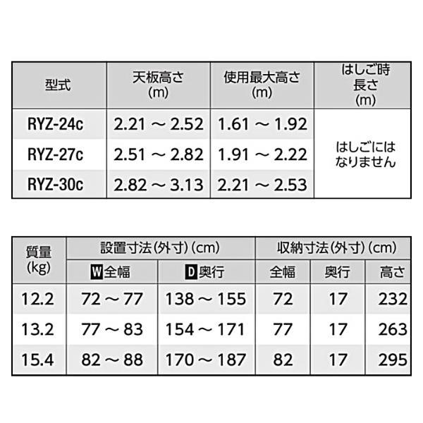 【春市セール】長谷川工業 RYZ-c伸縮脚立 RYZ-27c 9尺 最大100kg ワンタッチバー付 :hyu3500000000806:現場にGO - 通販 - Yahoo!ショッピング