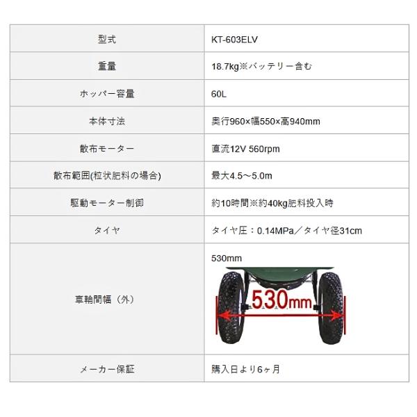和コーポレーション KAZ 電動肥料散布機 撒きざんまい 3輪タイプ バッテリー付き KT-603ELV【受注生産品】 : 現場にGO - 通販 - Yahoo!ショッピング