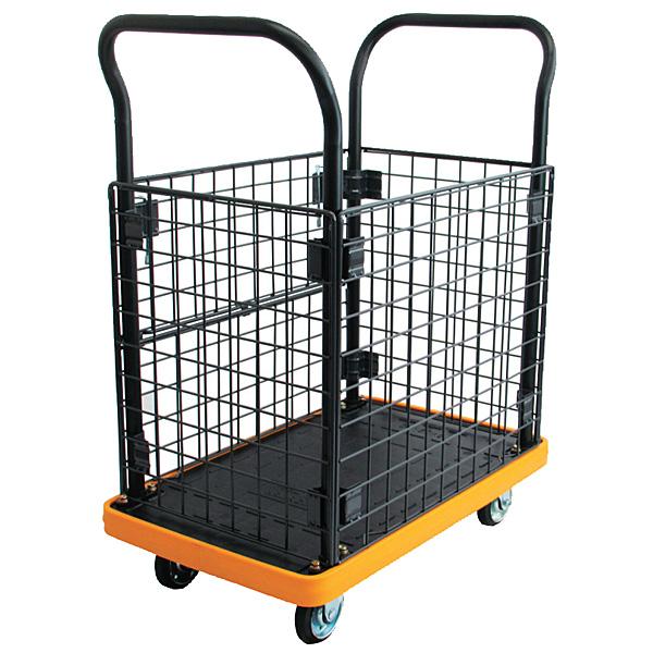 ハマコS.S 両袖ハンドル網付き樹脂台車 KPP-157Y 積載荷重150kg : 現場にGO - 通販 - Yahoo!ショッピング