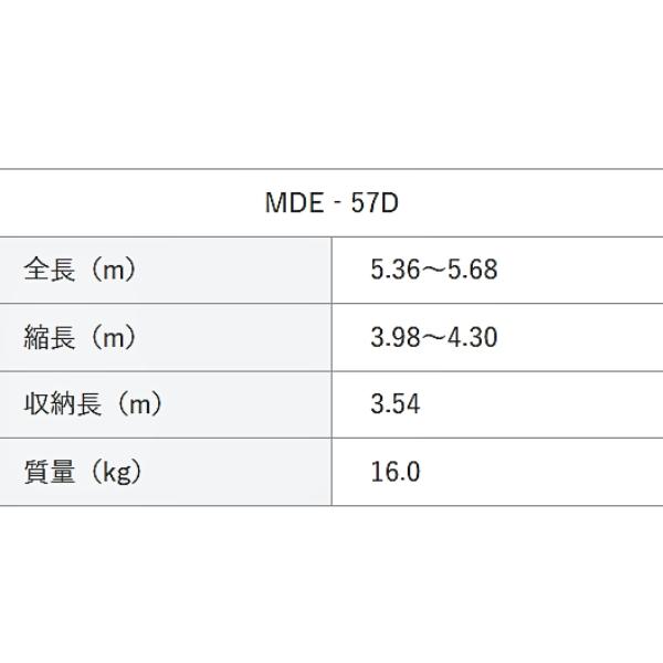 ALINCO アルインコ 伸縮脚付2連はしご MDE57D 全長5.36-5.68m 収納長3.54m 最大使用質量100kg : 現場にGO - 通販 - Yahoo!ショッピング