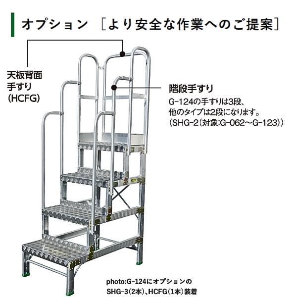 ナカオ SHG-3 G-124用階段手すり 片側 1本 オプション : 現場にGO - 通販 - Yahoo!ショッピング