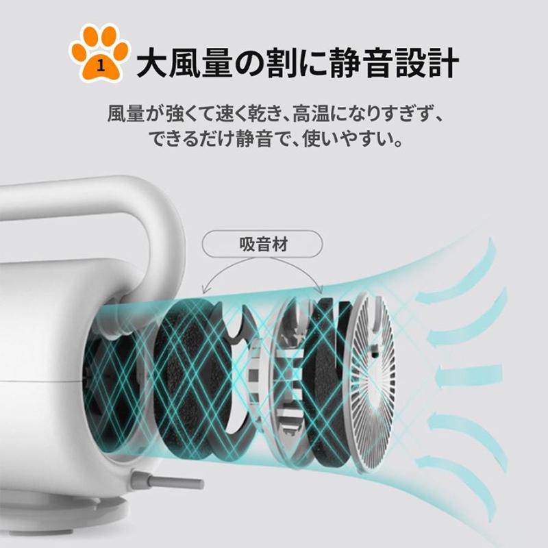 hzdmj ペット用ドライヤー 1年保証 大型犬 速乾 風量 温度調節 冷風 温風 業務パワー 使い分けノズル フィルター ペット用品 ホースドライヤー 強力 : HZDMJ - 通販 ...