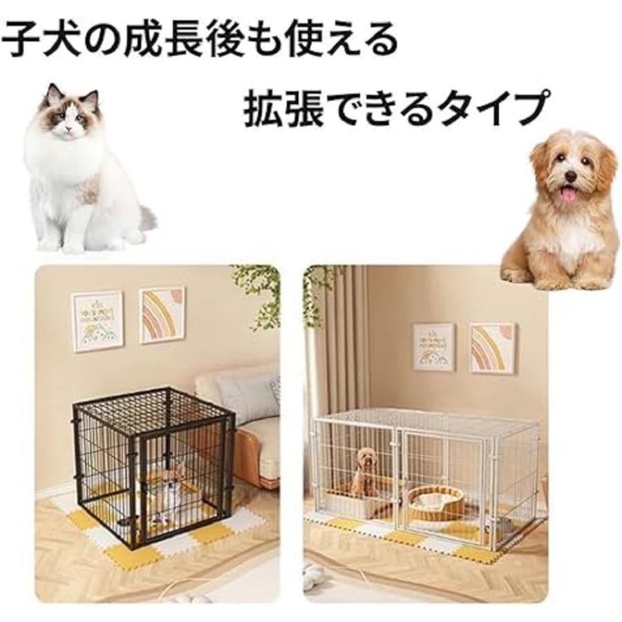 hzdmj ペットサークル ペット用サークル ドア付 ドッグサークル 犬ケージ 折りたたみ可能 犬 サークル 室内 ペットフェンス 屋外 広い ケージ いぬ ねこ 飼育 : HZDMJ ...
