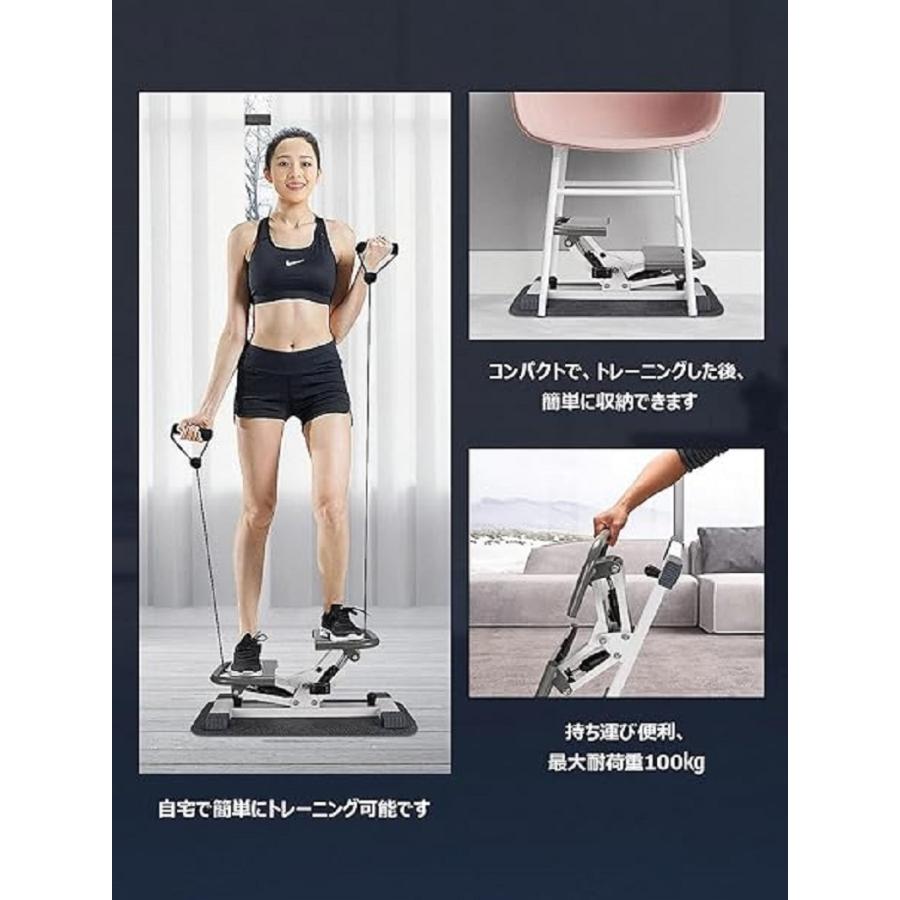 hzdmj ステッパー 健康器具 サイドステッパー 静音 足踏み 有酸素運動 トレーニングチューブ＆保護マット付き 自宅で有酸素運動 踏み台昇降 健康 : HZDMJ - 通販 - Yahoo ...