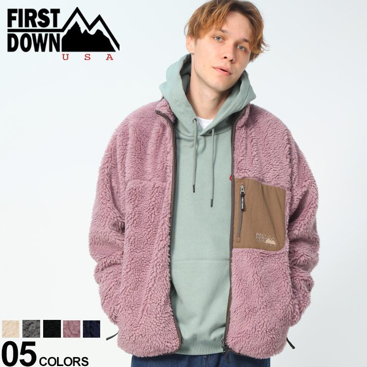FIRST DOWN ファーストダウン フリース ボアジャケット ボアフリースジャケット メンズ ユニセックス もこもこ 秋服 冬服 アウトドア F542015 : 原宿ゼンモール - 通販 ...