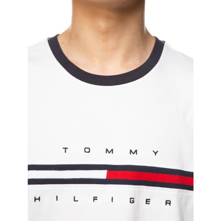 TOMMY HILFIGER トミーヒルフィガー Tシャツ ロゴ刺繍 ライン クルーネック 半袖 春 夏 7849807 : 原宿ゼンモール ...