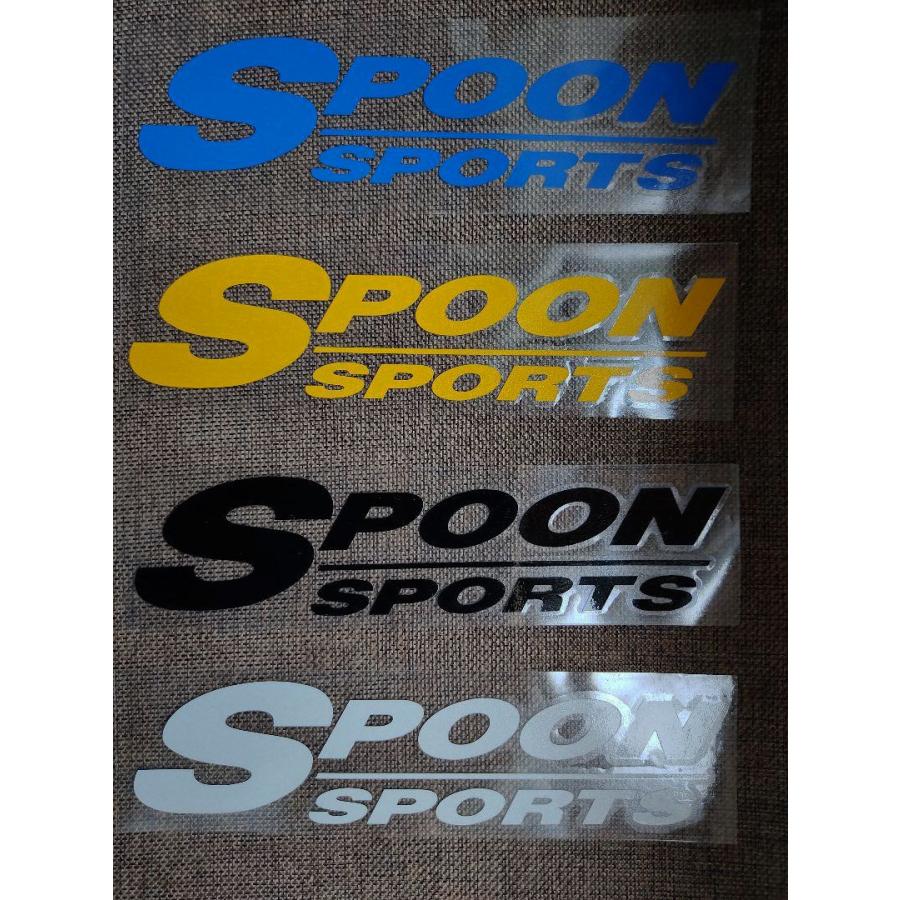 SPOON（車） SPOON SPORTS（5色）ステッカー（ブラック/ブルー/シルバー（反射）/イエロー（反射）/レッド（反射））HONDA ...