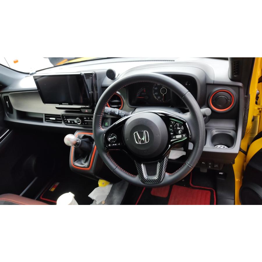 Nシリーズ用 ステアリングガーニッシュ カーボン調パネル N-BOX・N-WGN・N-ONE（JF3/JF4 JG3/JG4 JH3/JH4） : steeringgarnish-a ...