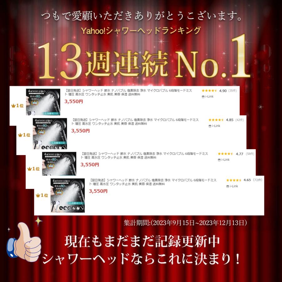 シャワーヘッド 節水 塩素除去 浄水 6段階モードミスト 増圧 高水圧 ワンタッチ止水 美肌 美容 保湿 取付簡単 日本語説明書 送料無料 高洗浄力 即納 : th33 : i-Link ...