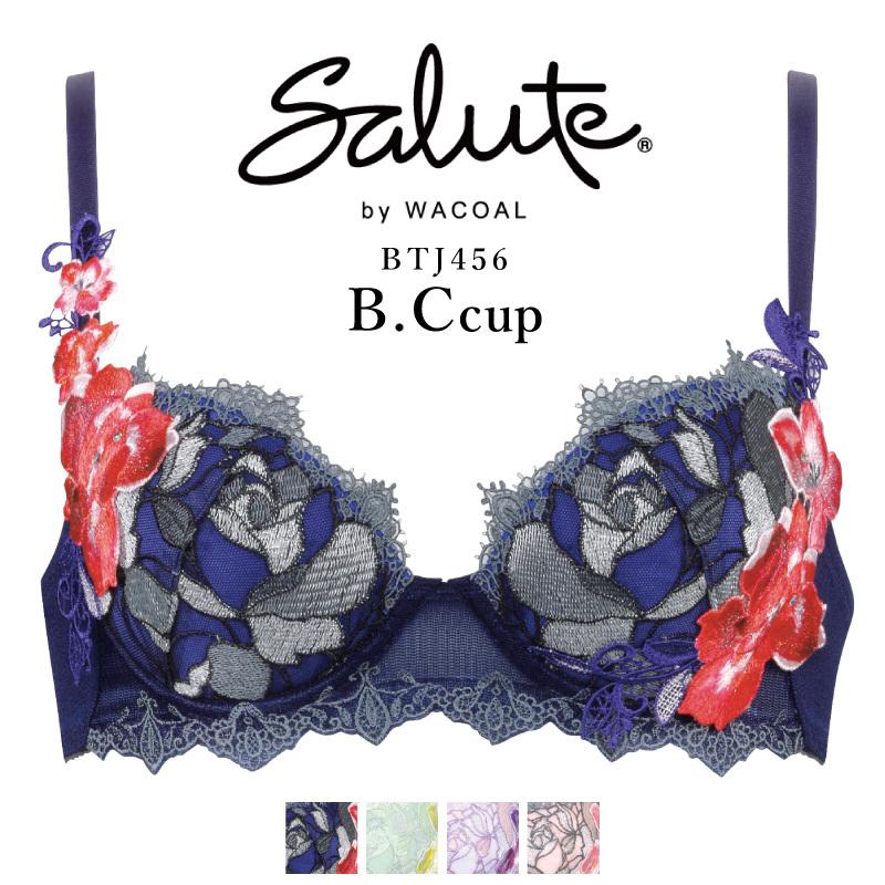 ワコール サルート ブラジャー BTJ456 ワコール wacoal salute 56グループ P-UP プッシュアップ 3/4カップブラ B・Cカップ 下着 単品 レディース 女性 ...