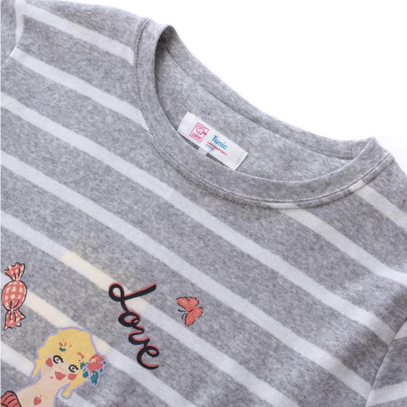 チュニック TUNIC 6分袖パジャマ 53522 60カタブクロ ココgirl チュニック TUNIC 6分袖パジャマ 53522 60カタブクロ ココgirl