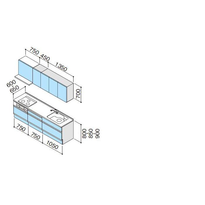 システムキッチン 2550 クリナップ ラクエラ I 型 間口255cm スライド収納プラン TUシンク (シンシアシリーズ) W2550 : i-port Yahoo!店 - 通販 ...