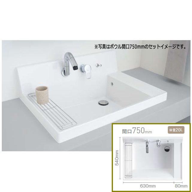 LIXIL カスタム バニティ LF-CS75-WX397SY(P) 洗面器セット 間口750mm 壁排水用Pトラップ リクシル 洗面化粧台 洗面 カウンター ドレッサー W750 : i ...