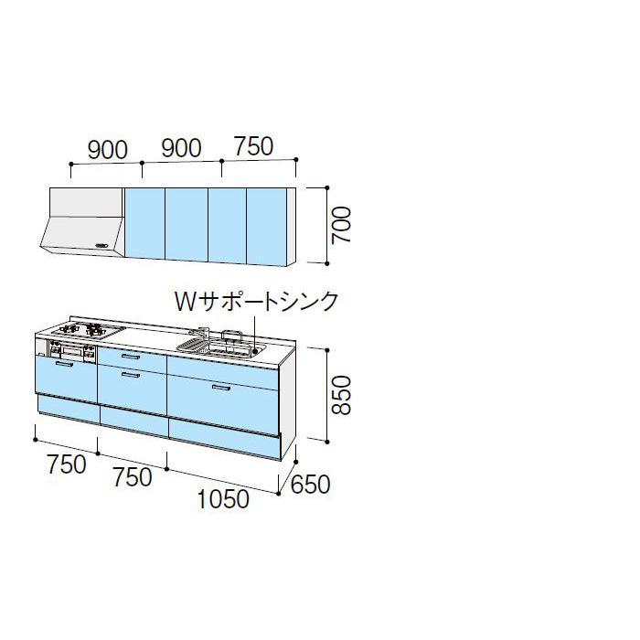 アレスタ システムキッチン 2550 LIXIL ノクト 壁付 I 型 間口255cm 基本プラン グループ1 w2550 : i-port Yahoo!店 - 通販 - Yahoo!ショッピング