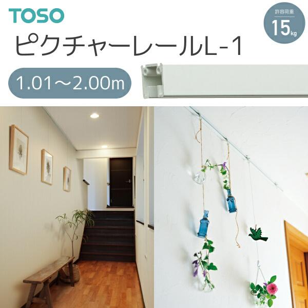 TOSO トーソー ピクチャーレール L-1 別製作レール 1.01m〜2.00m ホワイト ネジ穴あり/なし : インテリア リード - 通販 - Yahoo!ショッピング