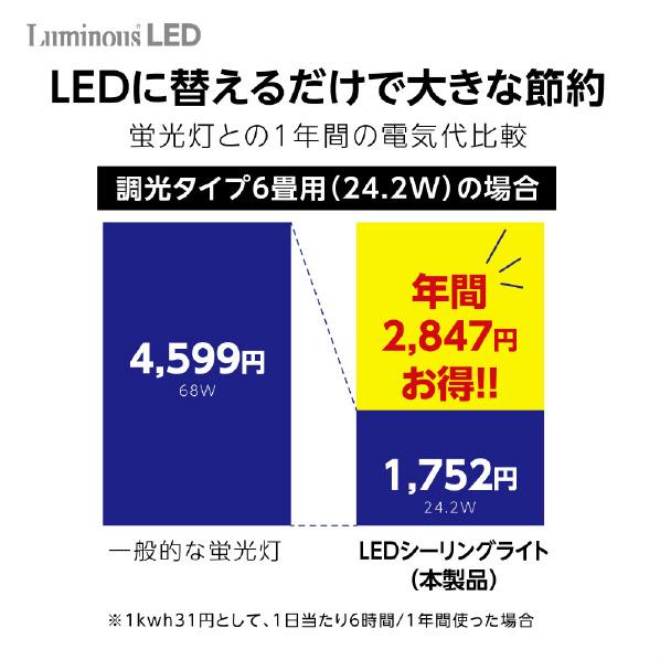 Luminous LED LuminousLED 6畳用 LEDシーリングライト | E50-X06DS 調光調色11段階 直径50cm 全面発光 ルミナス 5年保証 : i-shopさくら ...