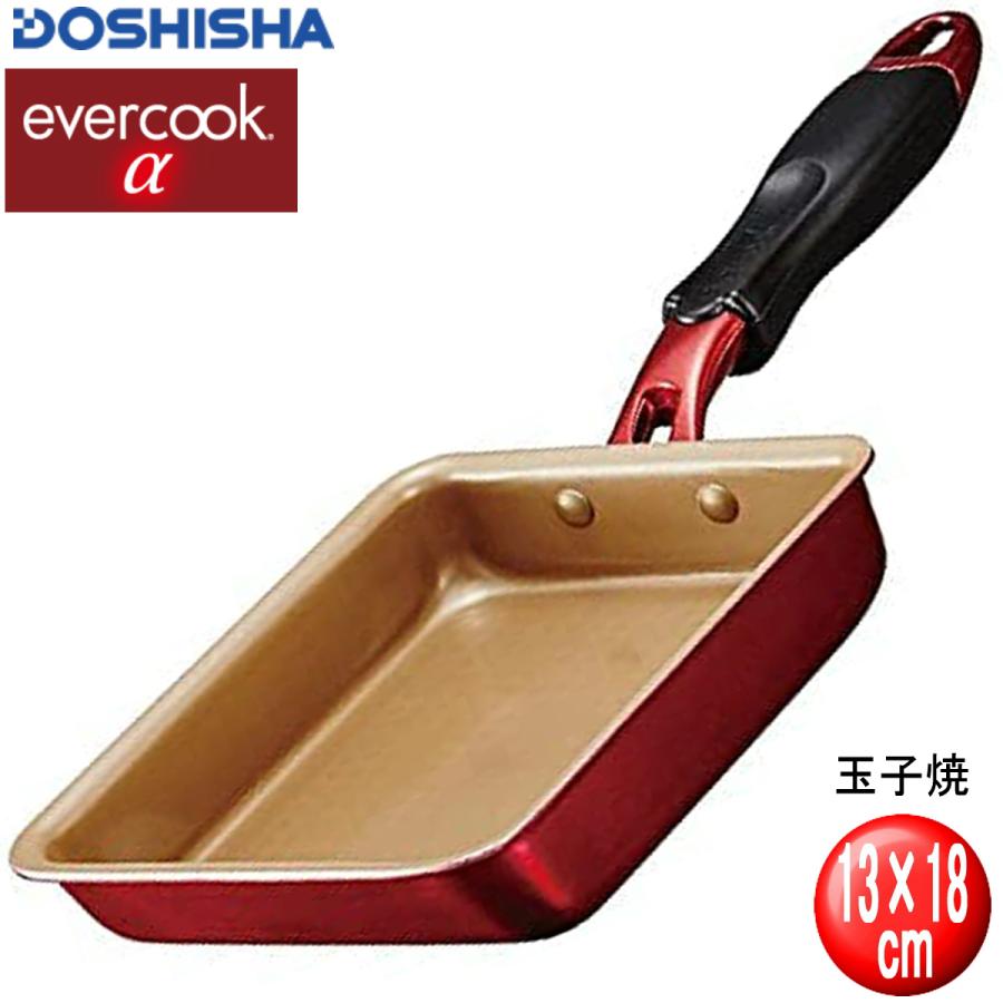 evercook エバークックアルファ α 玉子焼き フライパン EAFP13RD レッド 13×18cm IH対応/ガス対応/全熱源対応 2年保証 爆買 : i-shopさくら Yahoo ...
