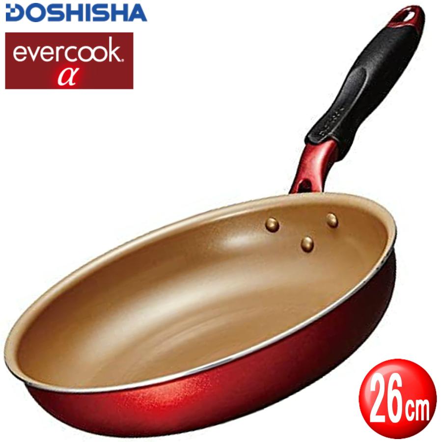 evercook エバークックアルファ α フライパン EAFP26RD レッド 26cm IH対応/ガス対応/全熱源対応 2年保証 ドウシシャ : i-shopさくら Yahoo!店 ...