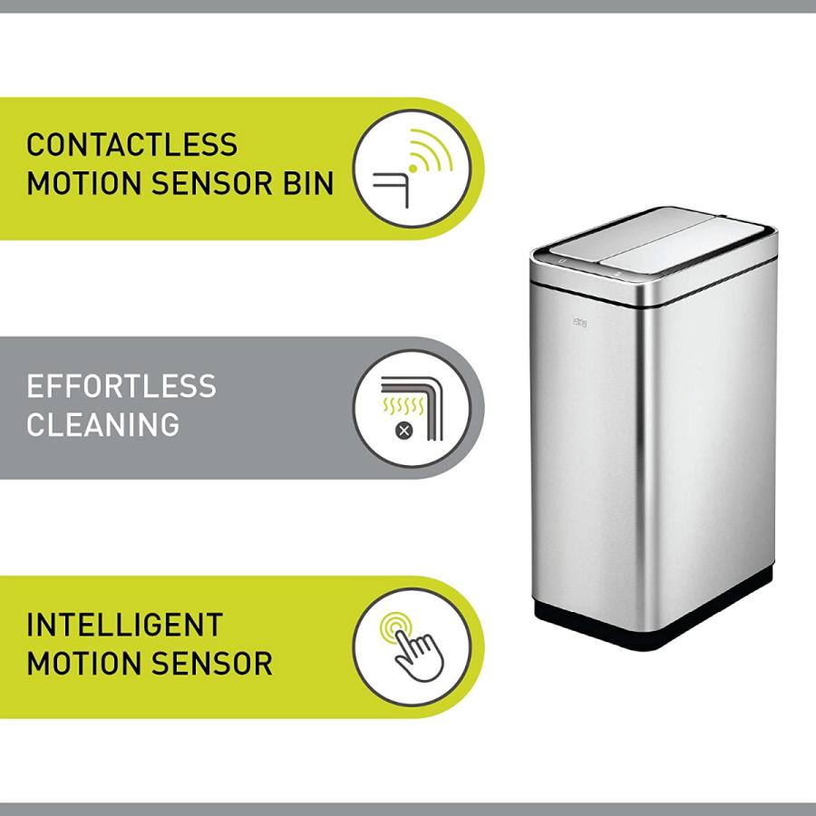 EKO JAPAN デラックスファントムセンサービン EK9287MT-45L | 27.0x46.0x65.5cm | センサー式開閉 蓋つき ゴミ箱 正規品 1年保証 :ek9287mt ...