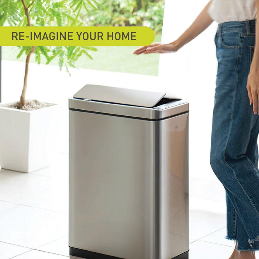 EKO JAPAN デラックスファントムセンサービン EK9287MT-45L | 27.0x46.0x65.5cm | センサー式開閉 蓋つき ゴミ箱 正規品 1年保証 :ek9287mt ...