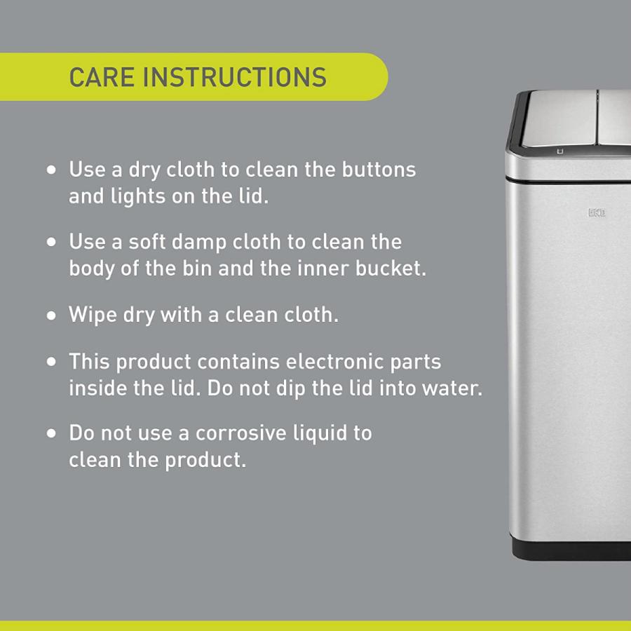 EKO JAPAN デラックスファントムセンサービン EK9287MT-45L | 27.0x46.0x65.5cm | センサー式開閉 蓋つき ゴミ箱 正規品 1年保証 :ek9287mt ...