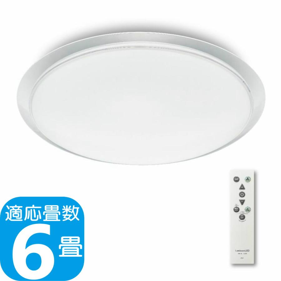 Luminous LED LuminousLED ルミナス 停電検知 クリア枠 LEDシーリングライト ハパつく 6畳用 調光モデル TKE-Y06DXD 昼光色 | ドウシシャ 5年保証 ...