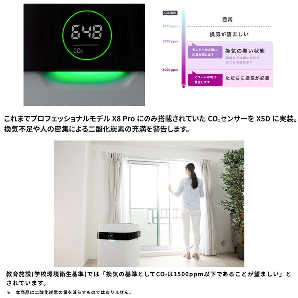 送料無料 エアドッグ 正規品 メーカー直送 Airdog X5D 高性能 空気清浄機 CO2センサー搭載 エアドック X5s 継承機 新登場 ポイント5倍 直送 X5Dエアドッグ ...