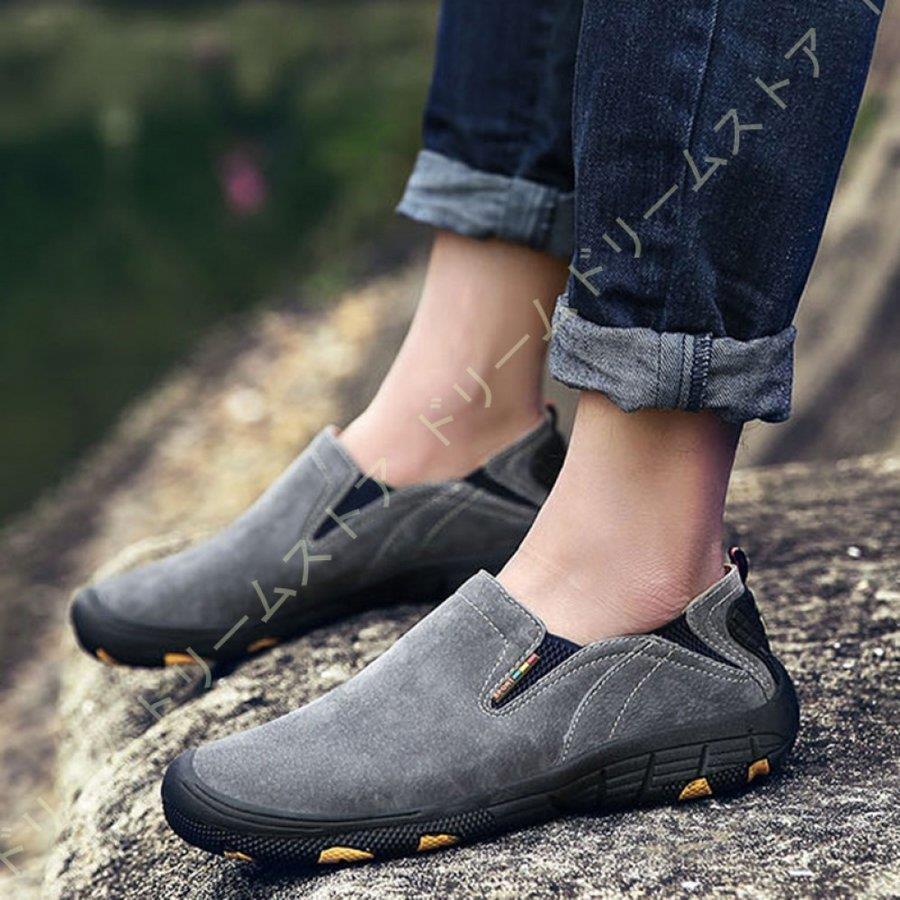 トレッキングシューズ 登山靴 メンズ アウトドアシューズ 防水 ウォーキング 山登り ハイキングシューズ スエード 通気 スニーカー ローカット スリッポン : huawu-0515 ...