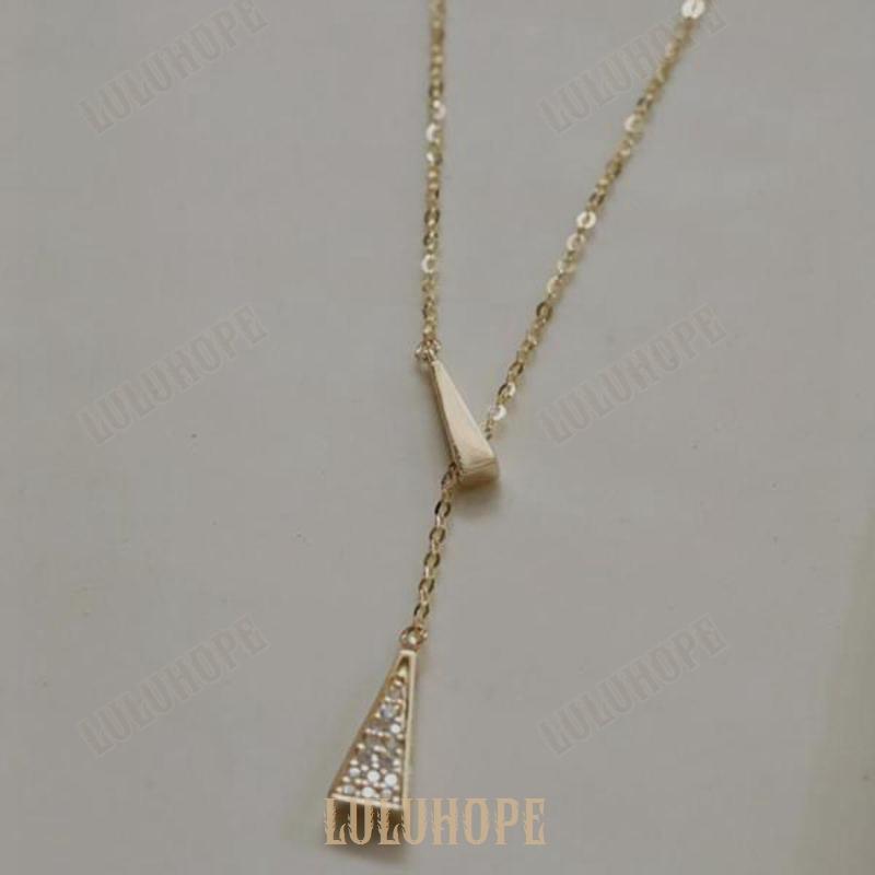 レディースネックレス 14kgpシルバー925Yチェーンネックレス 14kgp 1ラリエットネックレス イエローゴールド Y字ネックレス アクセサリー ネックレス レディース : あいストア ...