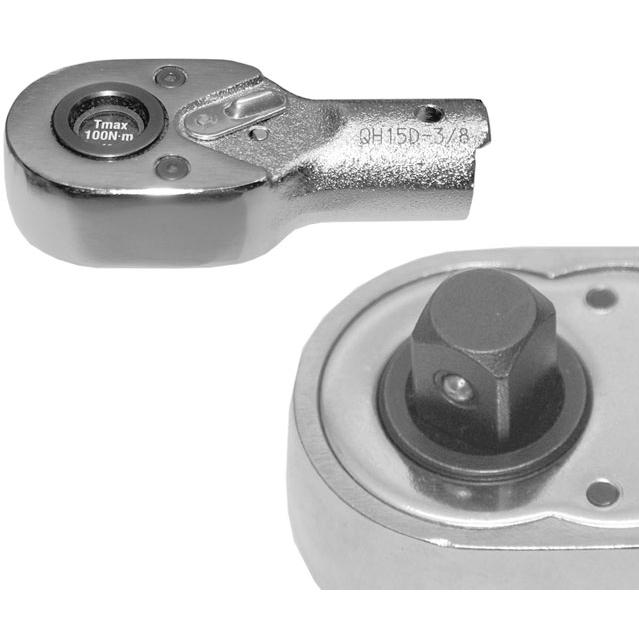 東日 トルクレンチ 交換 ヘッド QH15D-3/8 QH型ラチェットヘッド 角ドライブ9.5mm TOHNICHI/東日製作所 ...