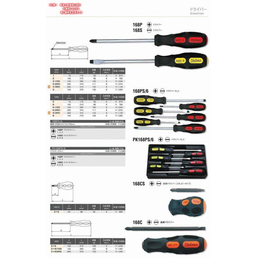 Ko-ken 168C-2X6 差替 ドライバー コーケン Koken / 山下工研 :4991644249411:工具のお店i-TOOLS ...