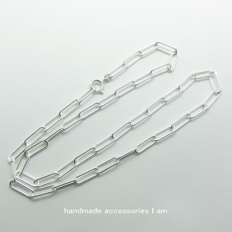 受注生産商品 シルバー925 SV925 幅4mm 全長45cm ネックレスチェーン : handmade accessories I am ...