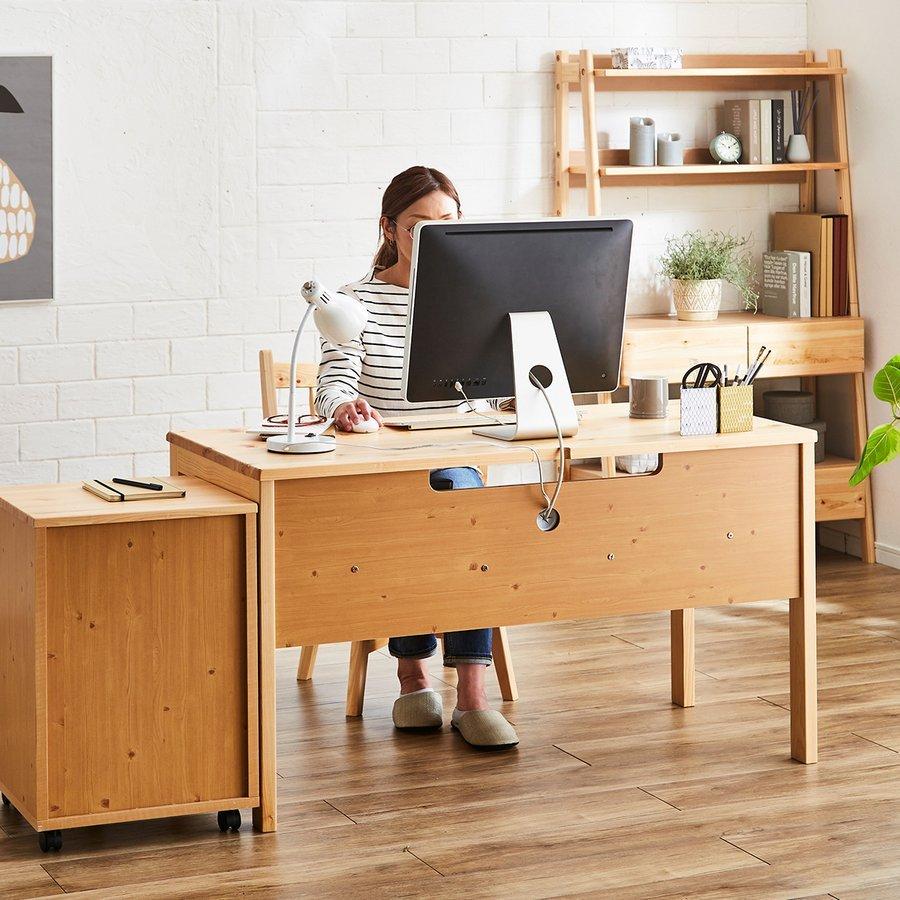 LDD-013 デスク120/ヒノキ ひのき デスク 120cm幅 無垢材 ヒノキ パソコンデスク おしゃれ 木製 パソコン リモート テレワーク コンパクト : IBASYO - 通販 ...