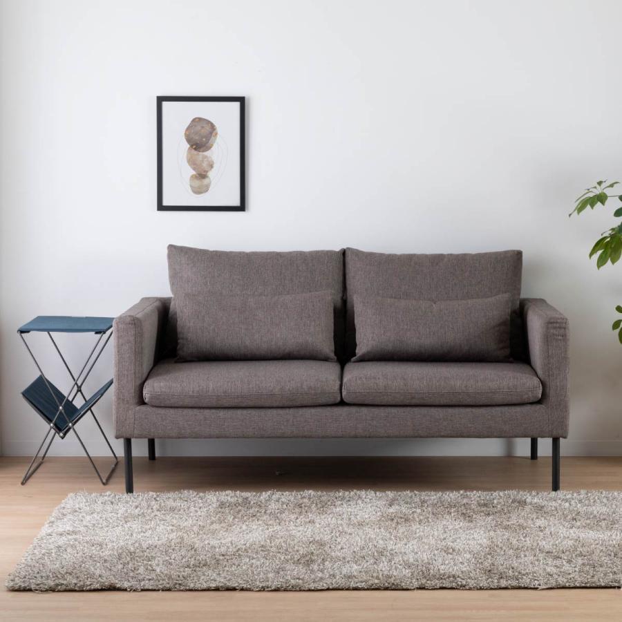 リエア FE-150 モダンソファ 2.5人掛け コンパクト ファブリック アイアンソファー 二人用 幅 150 cm おしゃれ ふかふか ソファー アイアンソファ ブルックリン ...
