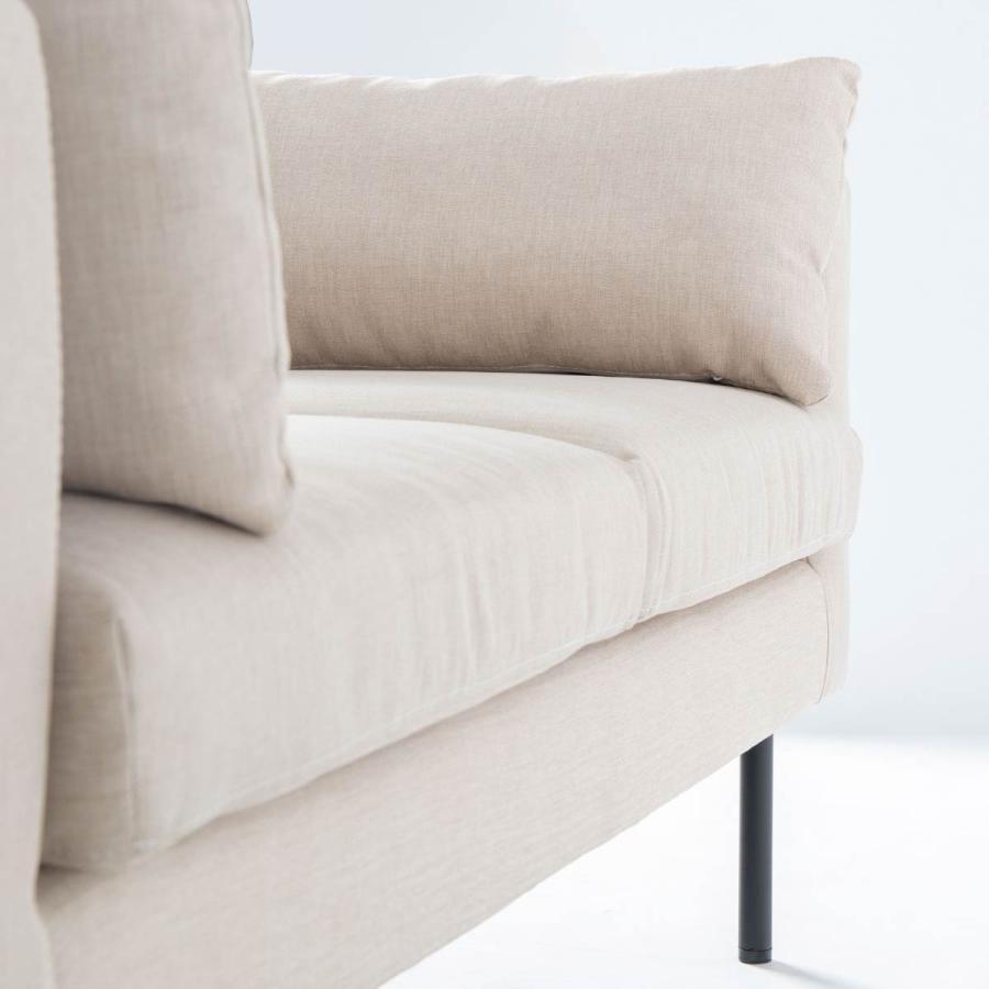 リエア FE-150 モダンソファ 2.5人掛け コンパクト ファブリック アイアンソファー 二人用 幅 150 cm おしゃれ ふかふか ソファー アイアンソファ ブルックリン ...