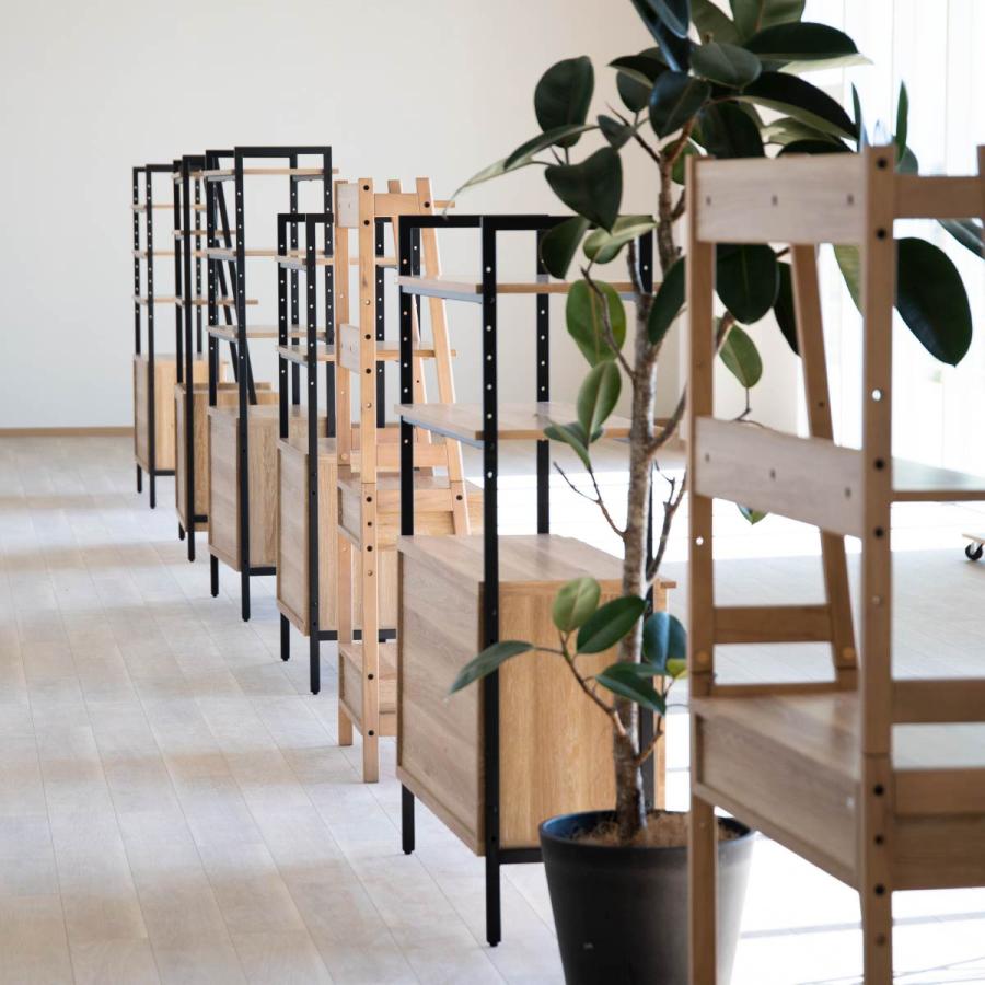 マッターホルン 80 ミドルシェルフ オープンラック カフェ シェルフ アイアン カフェ 収納 キャビネット 本棚 食器棚 商品棚 店舗什器 ディスプレイ 引き出し : 7011 ...