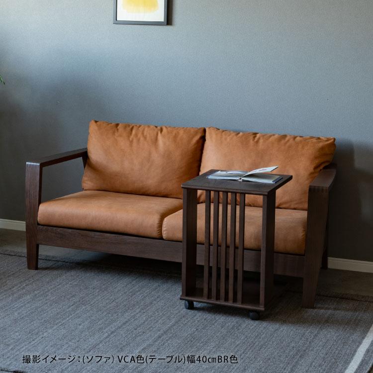 レガシー IC-071(BR) IC-072(NA) ワゴン サイドテーブル キャスター 木製 無垢材 木目 ブラウン テーブル 天然木 ナイトテーブル ウレタン塗装 デザイナーズ :i039 ...