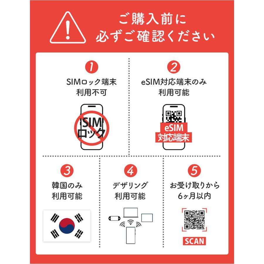 韓国プリペイドeSIM 5日間 SKテレコム 韓国 esim 無制限 韓国旅行 即時利用 ORコード送信 快適 simカード 快適 sim card 送料無料 韓国SIM :k-esim-05 ...