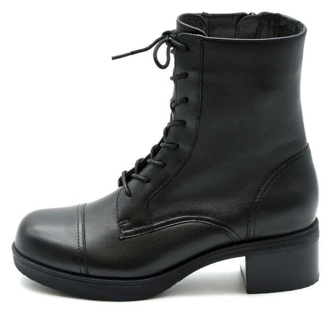 あしながおじさん ブーツ レディース 黒 茶色 レースアップブーツ 本革