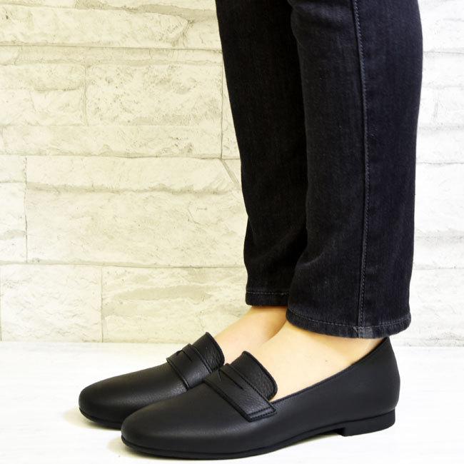 EN あしながおじさん ローファー パンプス カッターシューズ 日本製 防水 本革 レザー レディース 全4色 22.5cm-24.5cm ...