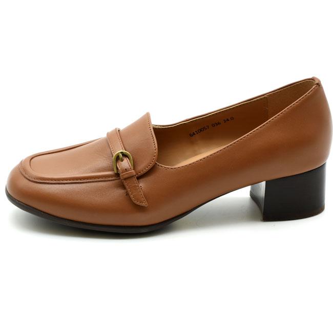 あしながおじさん 厚底ローファー パンプス ベルト 厚底 本革 レザー