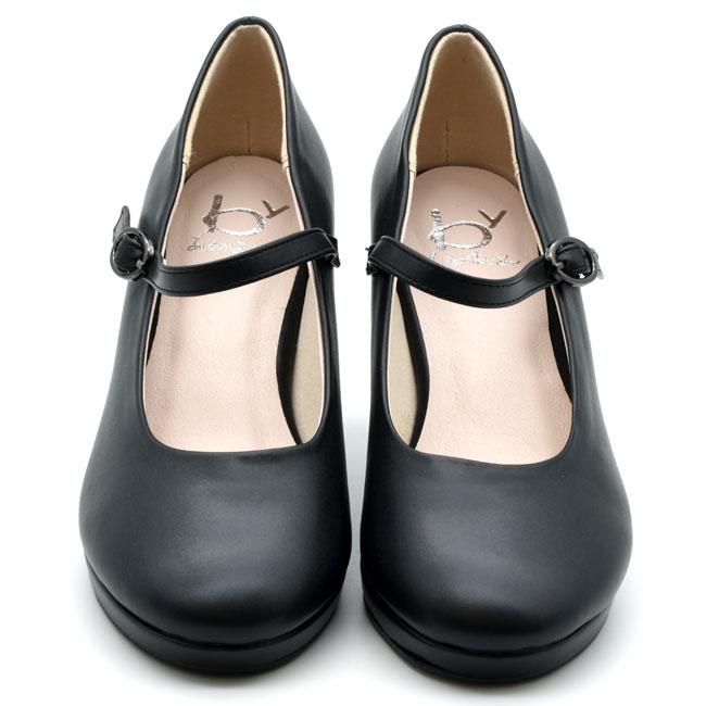 あしながおじさん パンプス レディース 厚底 ブラック 黒 by 厚底