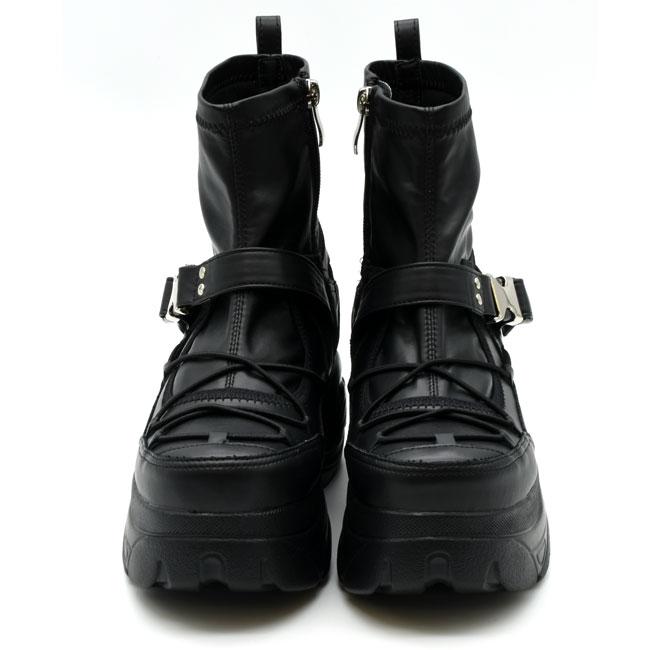 YOSUKE（ヨースケ） ブーツ レディース 厚底 ブラック 黒 厚底ブーツ