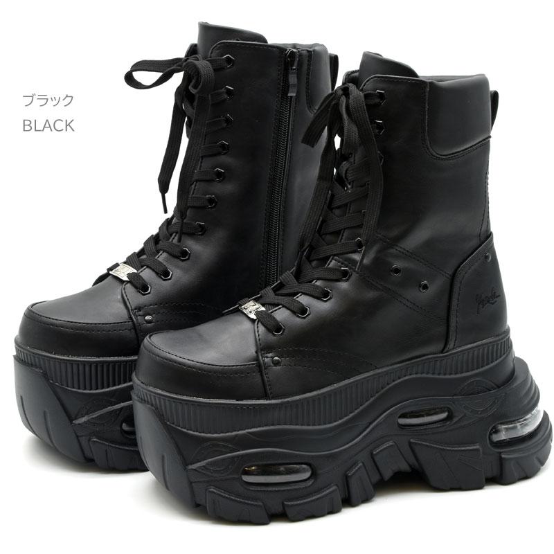 YOSUKE（ヨースケ） ブーツ レディース 黒 厚底スニーカー 厚底ブーツ ショートブーツ レースアップブーツ 全4色 S M L LL 4460114 : 靴のIBC - 通販 ...