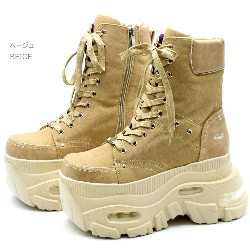 YOSUKE（ヨースケ） ブーツ レディース 黒 厚底スニーカー 厚底ブーツ ショートブーツ レースアップブーツ 全4色 S M L LL 4460114 : 靴のIBC - 通販 ...