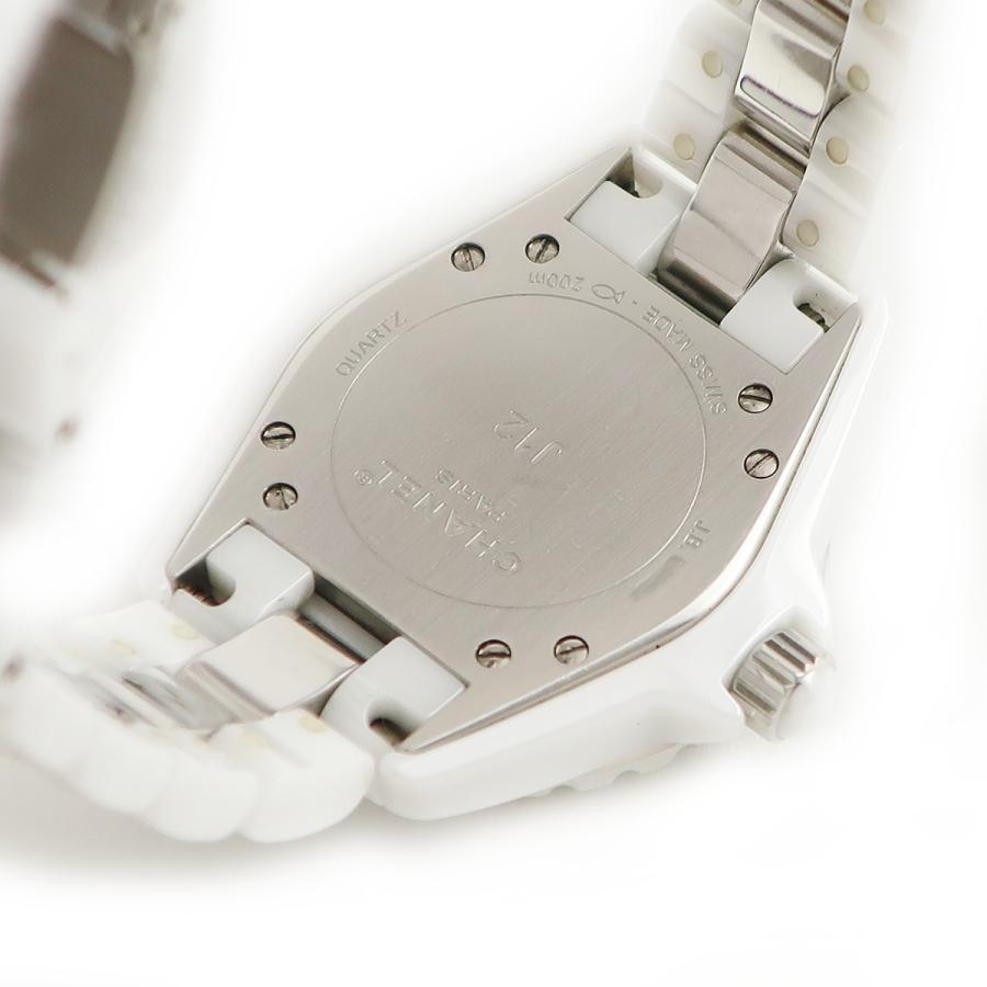 J12 シャネル CHANEL ホワイトセラミック製 H1420 全面純正ダイヤ ホワイトセラミック レディース 腕時計 ホワイト 中古 ...
