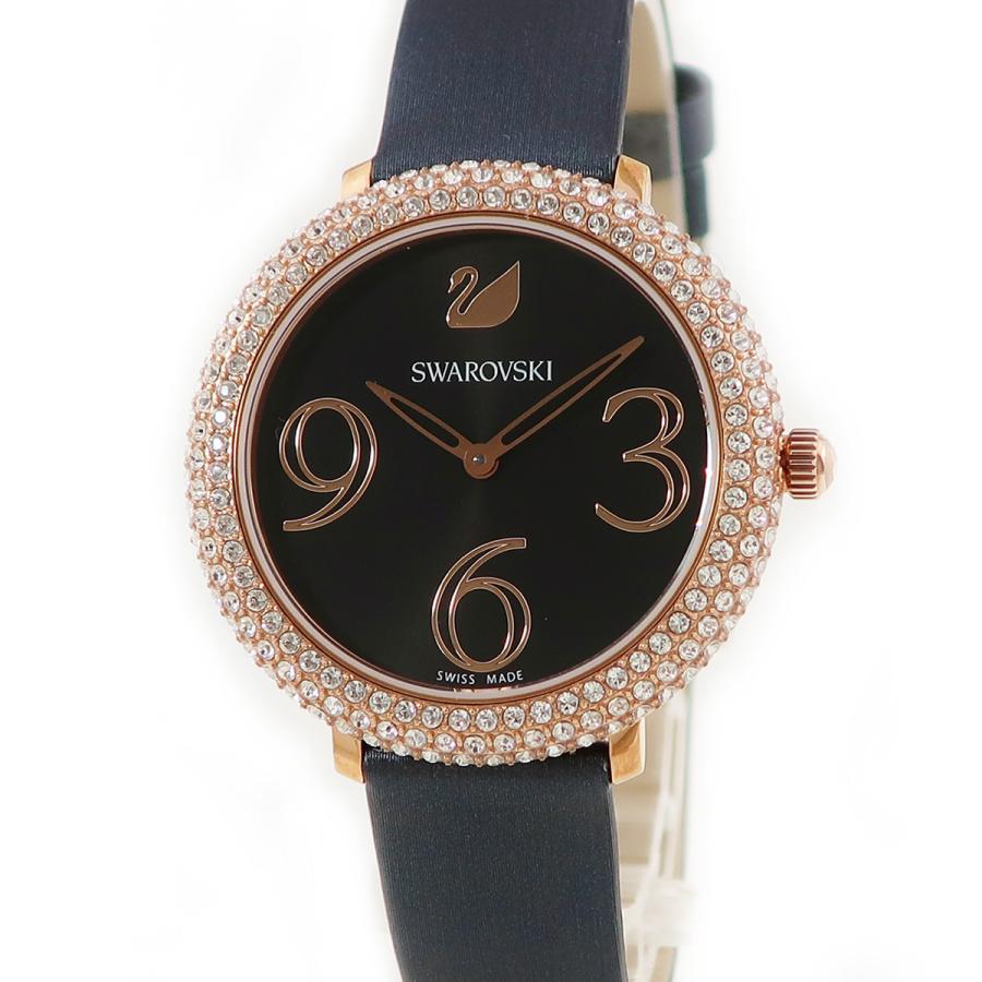 スワロフスキー SWAROVSKI Crystal Frost 5484058 未使用 レディース 腕時計 クオーツ ブラック 中古 ...