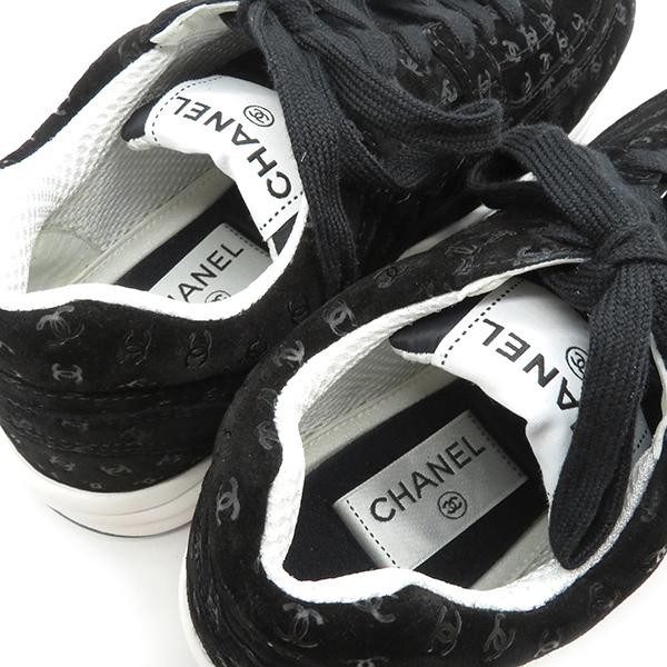 CHANEL シャネル スニーカー プリント スウェード カーフ CHANEL シャネル スニーカー プリント スウェード カーフ